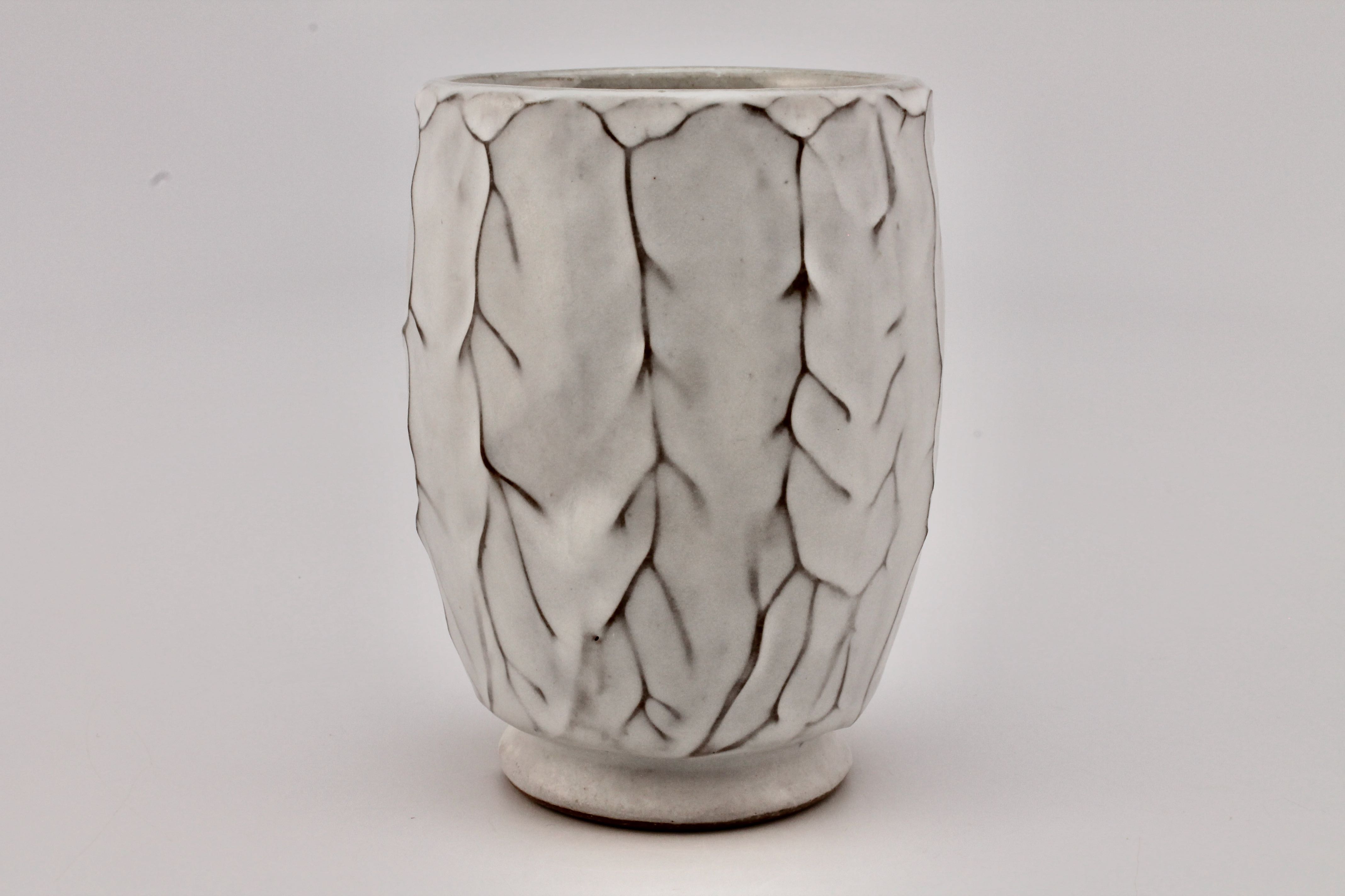 Cup with iron slip texture with satin matte glaze - Danny Meisinger